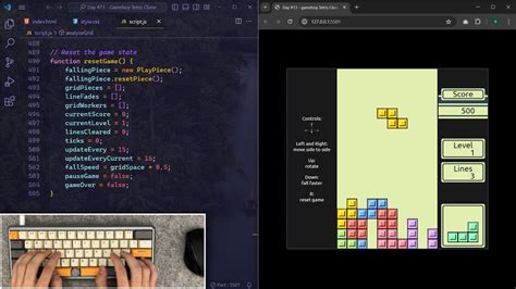 Asmr Programming Gameboy Tetris Clone In Javascript No Talking Youtube