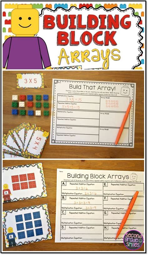 Array Activities Building Block Arrays Math Centers Teaching Math Rd Grade Math