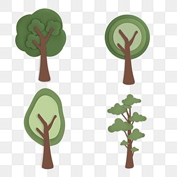 Paper Cut Tree PNG Transparent Images Free Download Vector Files Pngtree