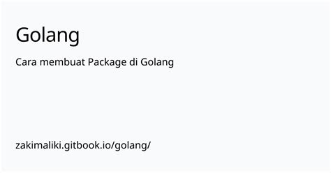 cara membuat package di golang golang