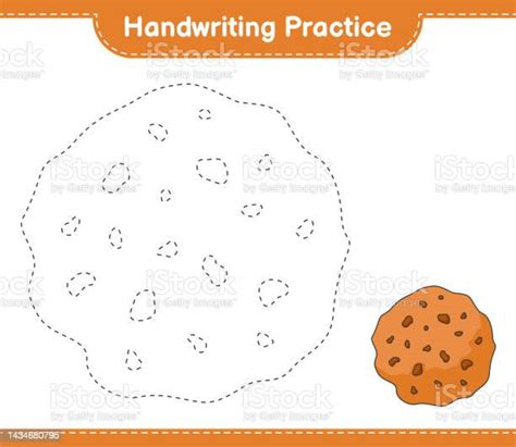 필기 연습 쿠키의 추적 라인 교육 어린이 게임 인쇄 가능한 워크 시트 벡터 일러스트 레이 션 0명에 대한 스톡 벡터 아트 및 기타 이미지 Istock
