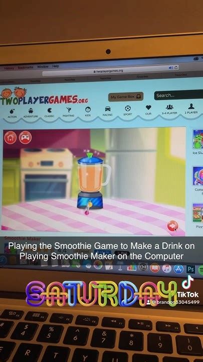 Playing The Smoothie Game To Make A Drink On Playing Smoothie Maker On