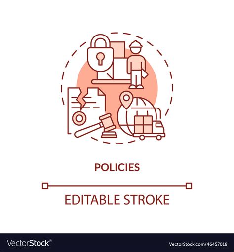 Policies Terracotta Concept Icon Royalty Free Vector Image
