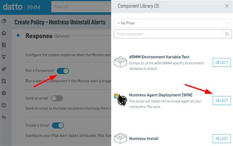 Datto RMM Agent Uninstall Alerts Huntress Product Support