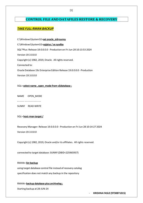 krishna fasle on linkedin oracle rman backup recovery oracledba creds oracle