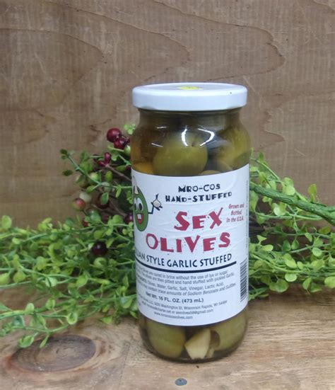 Garlic Stuffed Sex Olives 16 Oz Osceola Cheese