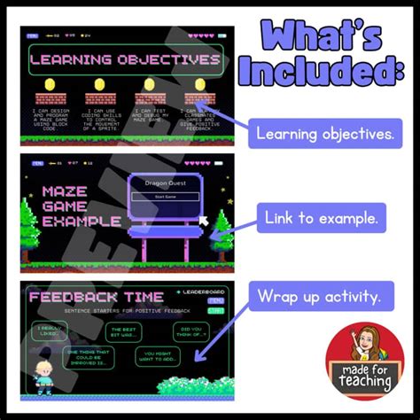 Block Coding A Maze Game Project Middle And High School Coding