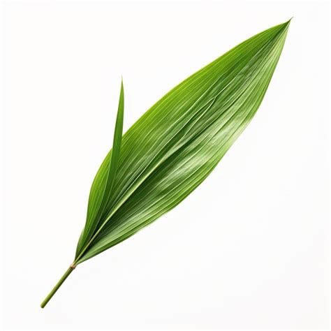 Premium Ai Image Isolated Of A Long Grass Like Iris Leaf On White Ba