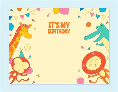 생일 파티 축하 포토콜 템플릿 무료 벡터