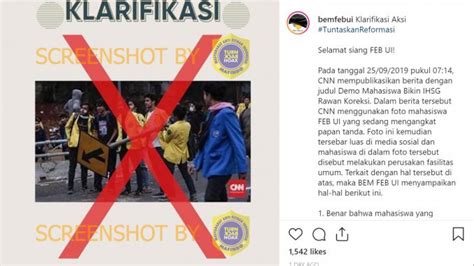 [klarifikasi] Bem Feb Ui Mahasiswa Dalam Foto Tidak Merusak Fasilitas