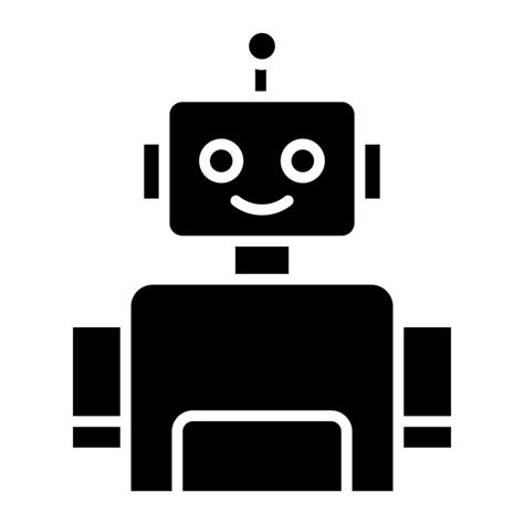 Robot Glyph Icon 9055178 Vector Art At Vecteezy