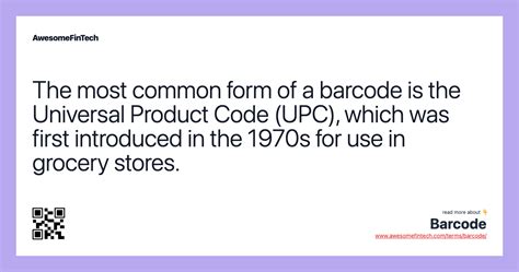 Barcode AwesomeFinTech Blog