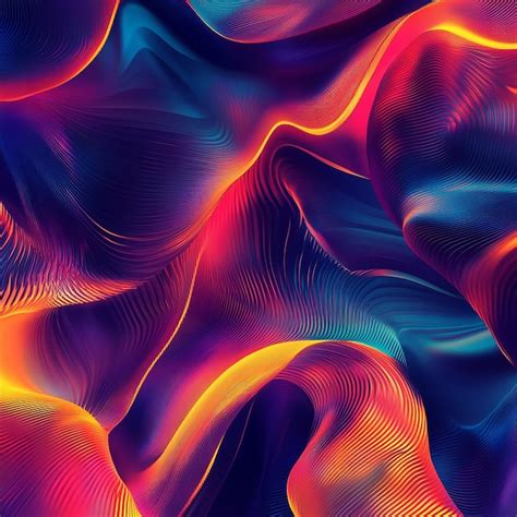 Vivid Waves Mesmerizing Abstract Art With Dynamic Flowing Patterns And