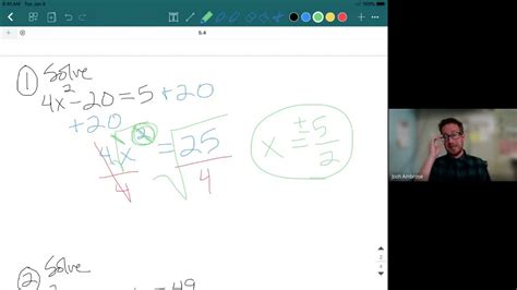 Alg 2 Notes And Ex 5 4 Youtube