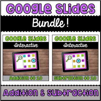 Google Slides Bundle Addition And Subtraction To Hunt Distance