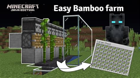 Easy Automatic Bamboo Farm In Minecraft 1 20 Tutorial Youtube