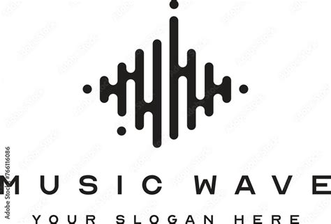 Black Sound Waves Abstract Music Wave Radio Signal Frequency And Digital Voice Visualisation
