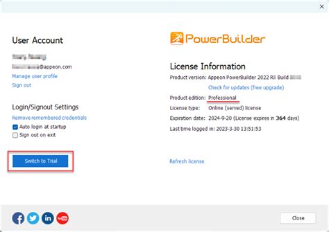 Switching From Standardprofessional To Cloudpro Trial Appeon License User Guide