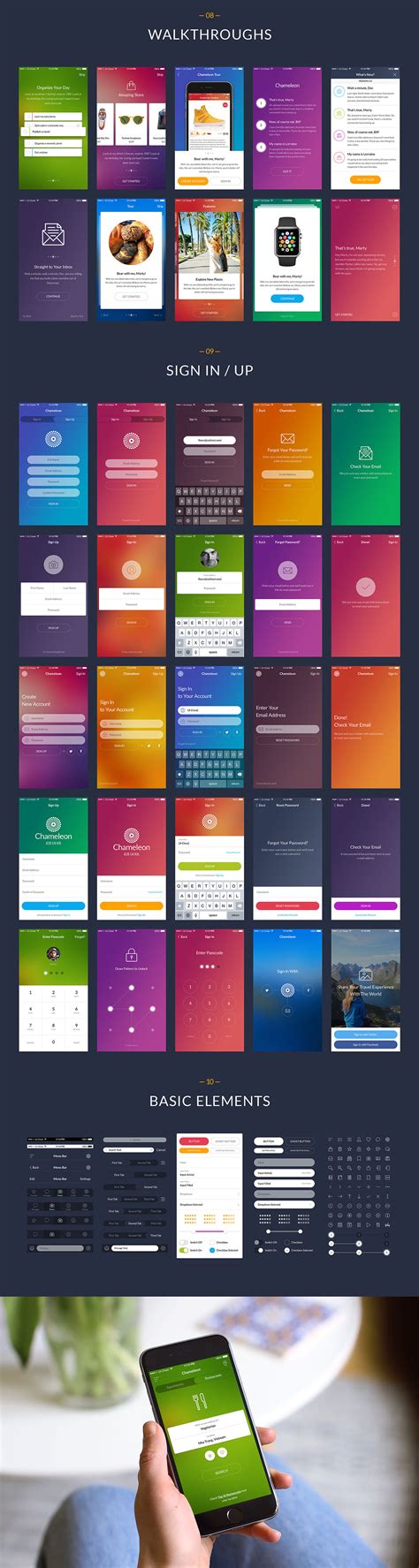 Chameleon UI Kit On Behance