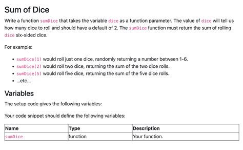 Solved Sum Of Dice Write A Function Sumdice That Takes The