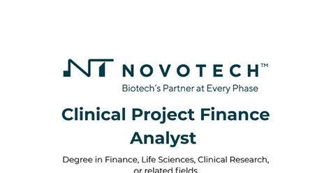 Clinical Project Finance Analyst Job At Novotech High Salary Cro Jobs