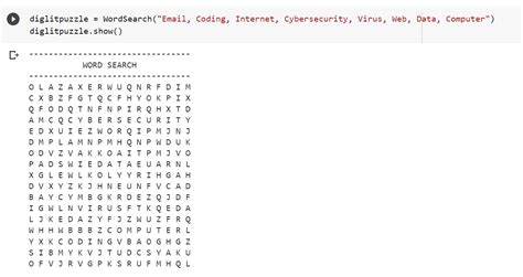 Creating Word Search Puzzle With Python Rolake S Blog
