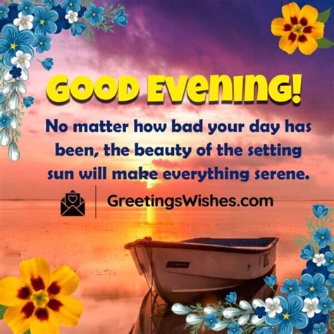 Thoughtful Good Evening Messages For Peace And Positivity Greetings