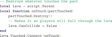 Code Snippets Coding With Roblox Lua In 24 Hours The Official Roblox Guide Book