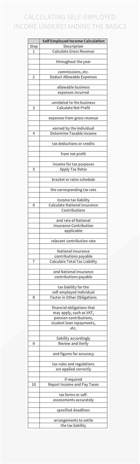 Free Income Calculation Templates For Google Sheets And Microsoft Excel Slidesdocs