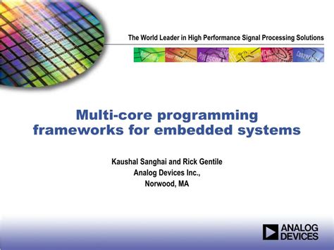 Ppt Multi Core Programming Frameworks For Embedded Systems Powerpoint