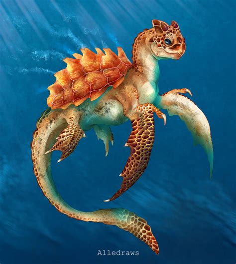 Turtle Dragon By Alledraws On Deviantart