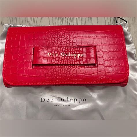 Dee Ocleppo Bags Dee Ocleppo Red Leather Clutch Poshmark