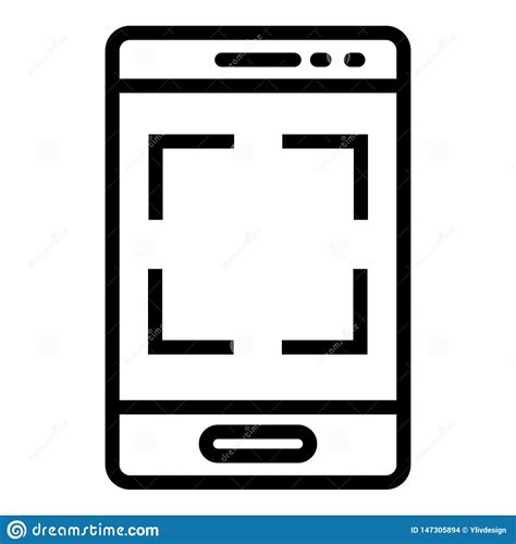 Search QR Code By Smartphone Icon Outline Style Stock Vector Illustration Of Modern Outline