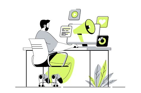 웹 사이트 디자인을위한 평면 만화 사람들과 디지털 마케팅 웹 개념 광고 콘텐츠를 만들고 게시물을 작성하고 프로모션 메시지를