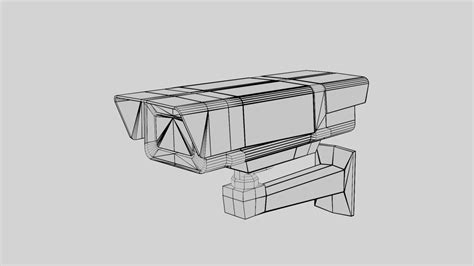 Cctv Camera 3d Model Low Poly Superhive Formerly Blender Market