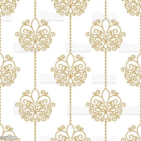 금과 흰색 꽃 완벽 한 패턴입니다 빈티지 벡터 고급 요소입니다 직물에 대 한 좋은 초대장 전단지 메뉴 브로셔 배경 벽지 장식 포장 또는 원하는 아이디어 0명에 대한 스톡