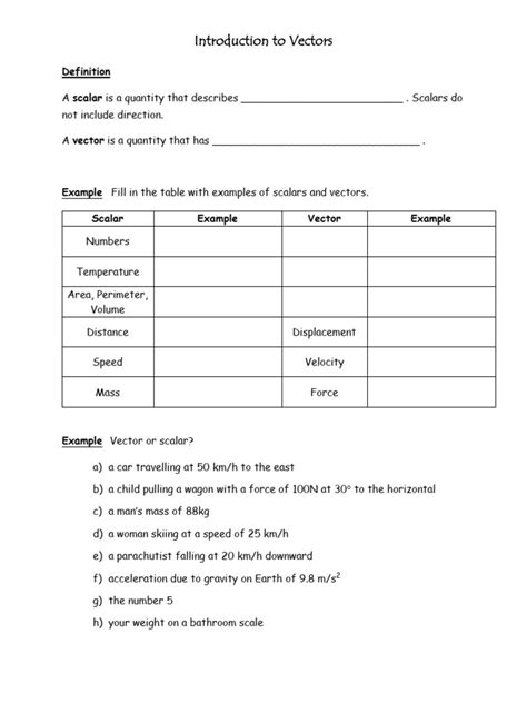 1 1 Intro Vectors Lesson Pdf Euclidean Vector Force