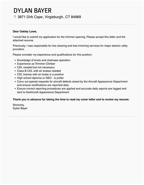 Trimmer Cover Letter Velvet Jobs