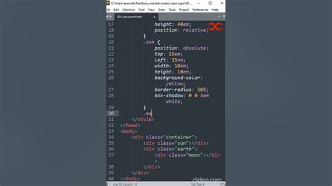 Solar System Coding Only Html And Css Css Html Coding Youtube