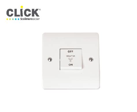 CMA020 Scolmore Click Mode 10A Triple Pole Fan Isolator Switch White The Norths Leading