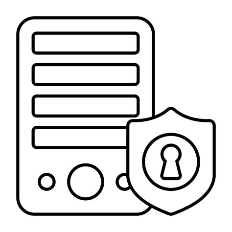 An Icon Design Of Server Security 24169770 Vector Art At Vecteezy