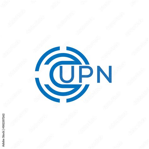 Upn Letter Logo Design Upn Creative Initial Letter Logo Concept Upn Letter Design Stock Vector