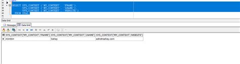 working with sys context ontoor blogs