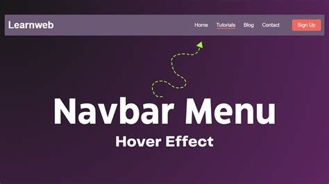 How To Make Navbar Menu With Hover Effects Using Html And Css Web