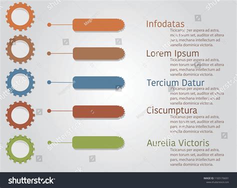 Infographics Cogs Gears Presentation Business Strategy Stock Vector Royalty Free 1165176691