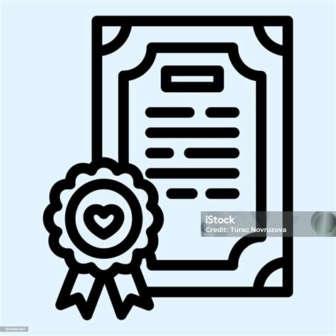 Icône De Ligne Daccord Prénuptial Certificat Contrat De Mariage Concept