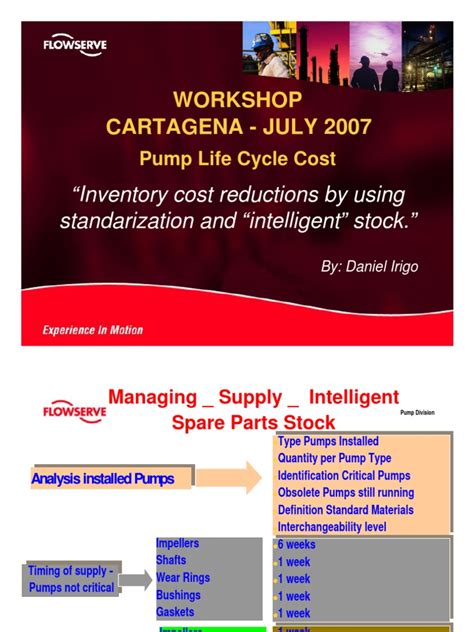 Pump Life Cycle Cost 4 Inventory Cost Reduction Pdf Gasoline Pump