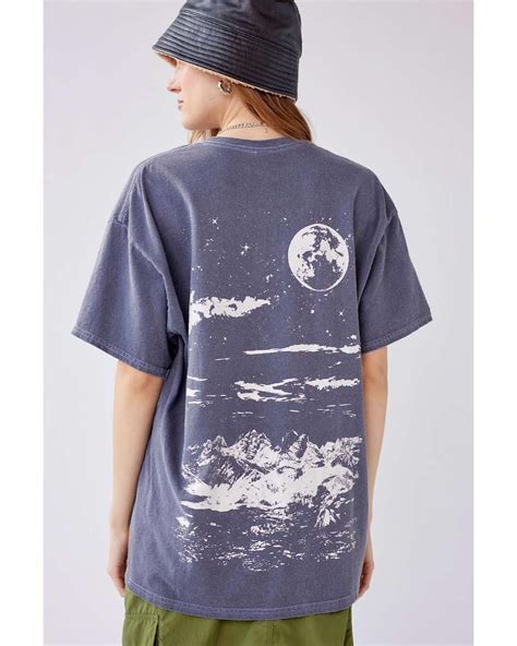 Urban Outfitters Spaced Out T Shirt Dress In Blue Lyst