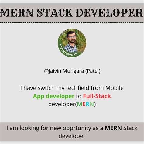 Jaivin Mungara Patel On Linkedin Connections Mernstackdeveloper Mongodb Nodejs Reactjs