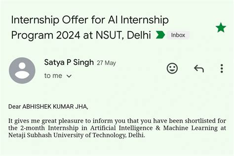Abhishek Kumar Jha On Linkedin Aiinternship Machinelearning Nsutdelhi Nsitdelhi